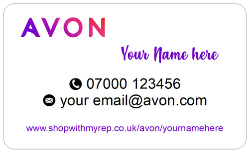 AVON LABELS Reps Business Information | Personalised Consultants ...