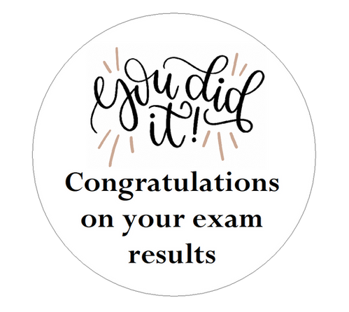Congratulations - You did it Gift Stickers | Passed Exams Gift Labels