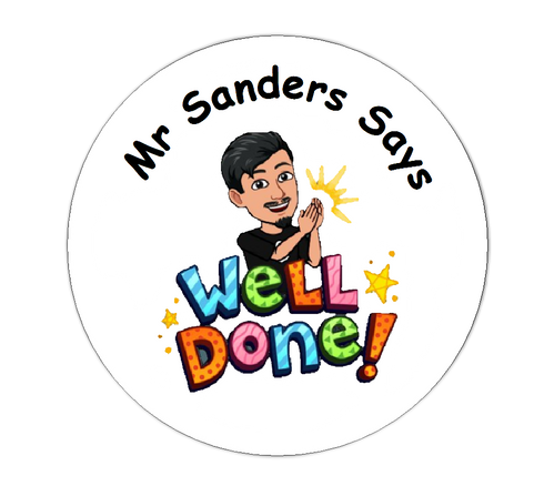 24 x ROUND TEACHER WELL DONE STICKERS | Personalised Bitmoji | TLLC