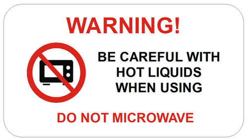 MINI DO NOT MICROWAVE STICKERS Warning | TLLC