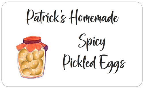 21 x PERSONALISED HOMEMADE PICKLE LABELS | Spicy Pickled Egg Stickers ...