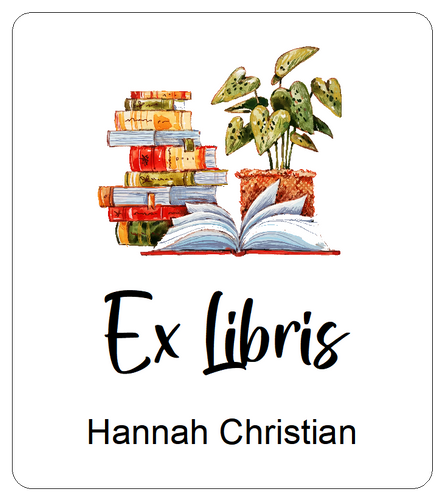 12 x PERSONALISED EX LIBRIS BOOKPLATE STICKERS | Plant | TLLC