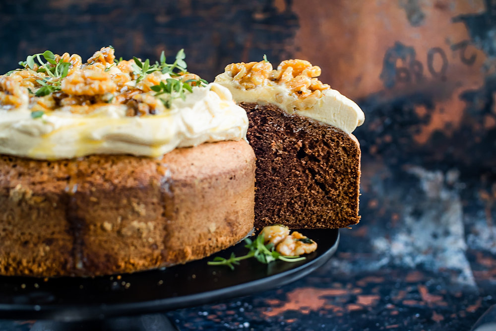 Espresso & Honey Roasted Walnut with Sea Salt Cake