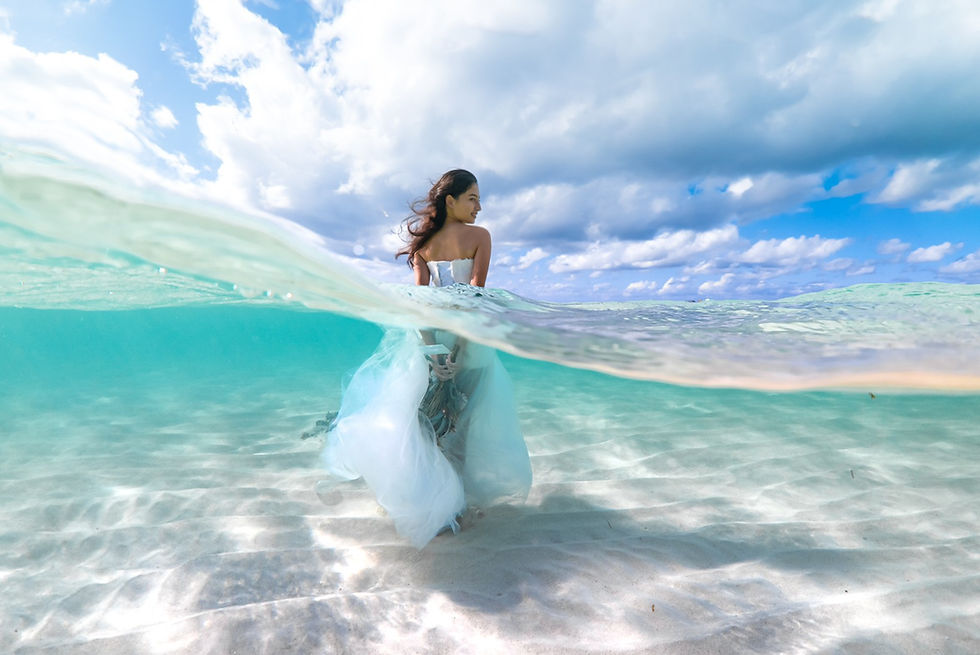 海に入れるウェディングフォト｜Blanche Beach