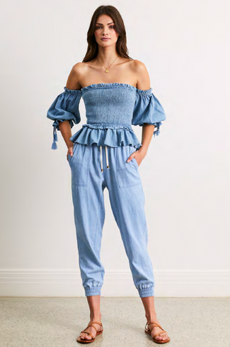 Ella Chambray Pant by Harni the label | WKND LUXE