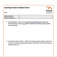 Level 1 assessment | Peak Health Coaching Ltd | Sheffield
