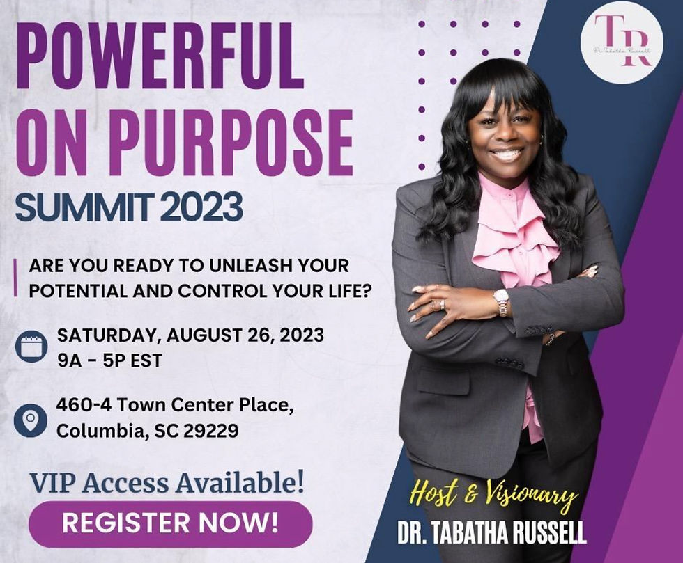 Dr Tabatha Russell - Powerful on Purpose Summit | Village Event Center