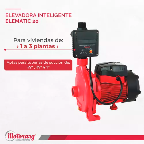 BOMBA DE AGUA CENTRIFUGA INTELIGENTE ELEMATIC 20 - MOTORARG | Riegos Pigüe