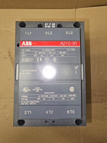 ABB A210-30 Contactor Voltage 230 V New old stock | Ztechnique Shop