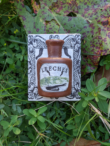Leeches Bottle Plaque | ofgraveconcern