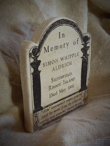 Vampires in Rhode Island: Tombstone of Simon Whipple Aldrich 1841 ...