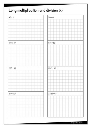 Long multiplication and division | Operation Maths