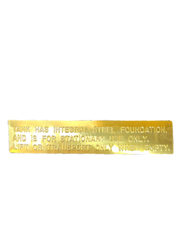 Brass Labels | Baker Industries NW