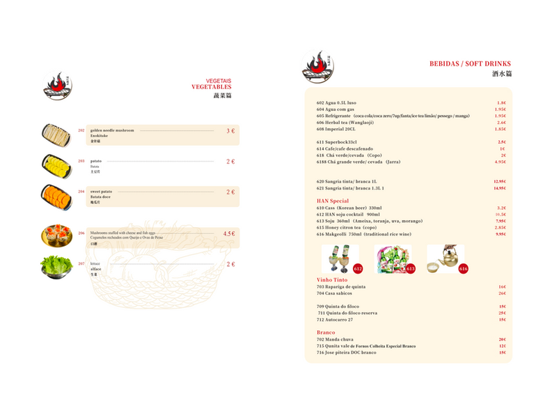 Menu | Han Table Barbecue