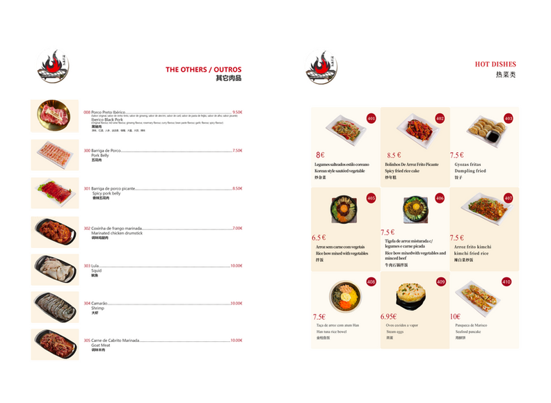 Menu | Han Table Barbecue