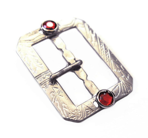 42mm Indian Pattern Octagon Buckle [ Matte Silver-Single & Double ]