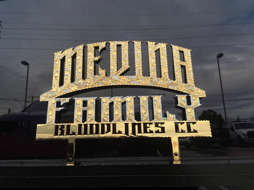 Two Tone & Engraved Car Plaques (Front & Back Side) | AP SHOWCHROME