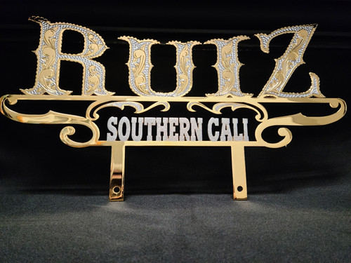 Two Tone & Engraved Car Plaque (Front Side Only) | AP SHOWCHROME