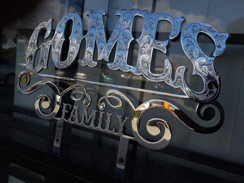 Chrome & Engraved Car Plaques (Front & Back Side) | AP SHOWCHROME