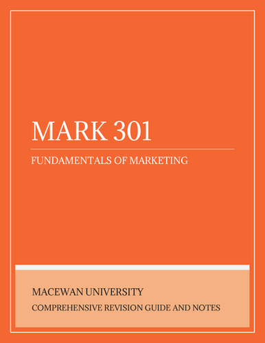 MARK 301: Fundamentals of Marketing | MacEwan University