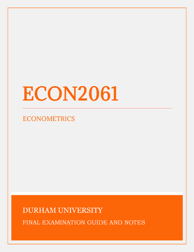 ECON2061: Econometrics - Durham University