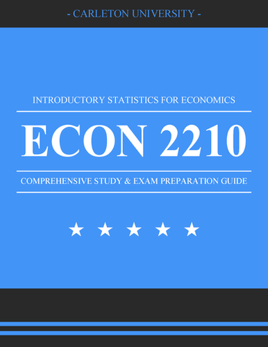 ECON 2210: Introductory Statistics for Economics - Carleton University
