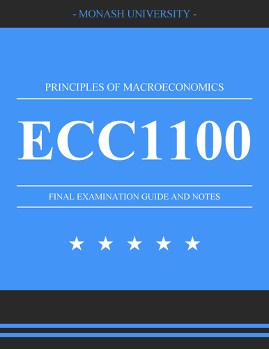 Ecc1100 Principles Of Macroeconomics Monash University