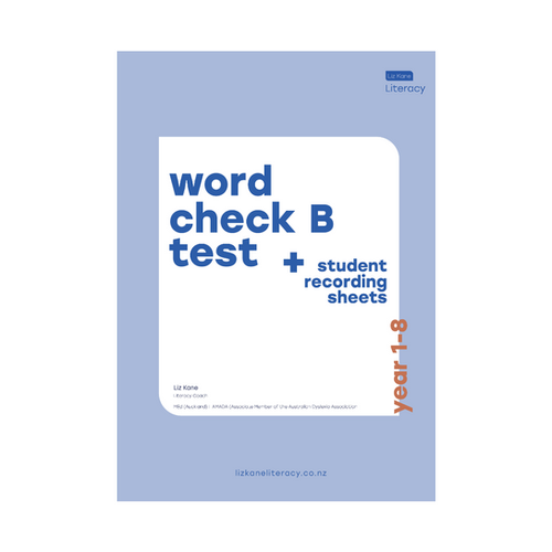 Word Check B Test + Student Recording Sheets | Liz Kane Literacy