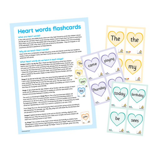 Heart Word Flashcards | Liz Kane Literacy