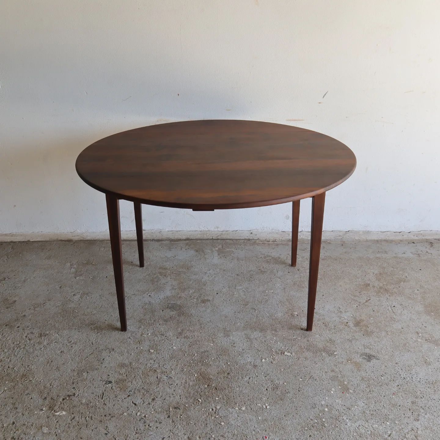 Mid-Century solid imbuia dropleaf dining room table by E.E Meyer for ...