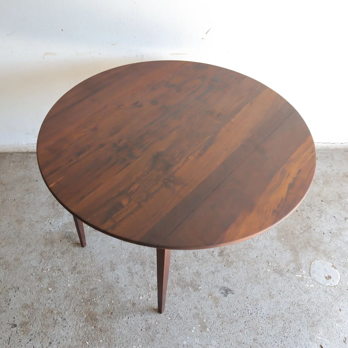 Mid-Century solid imbuia dropleaf dining room table by E.E Meyer for ...