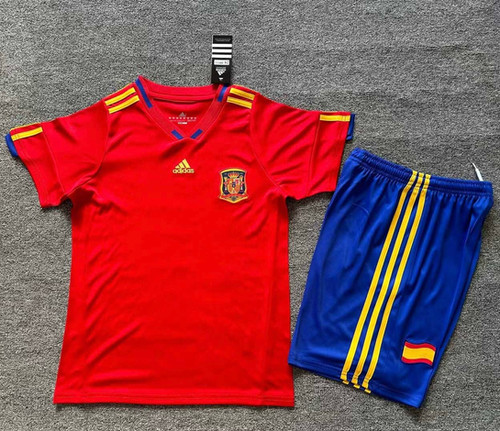 Spain 2010 Retro Kids Home Kit | Futbol Shop US