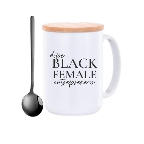 Dope Black Female Entrepreneur (15oz) Mug Set | IMA Be