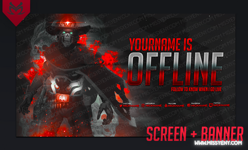 UNDEAD MCCREE | OFFLINE SCREEN + TWITCH BANNER | MissYeny GFX