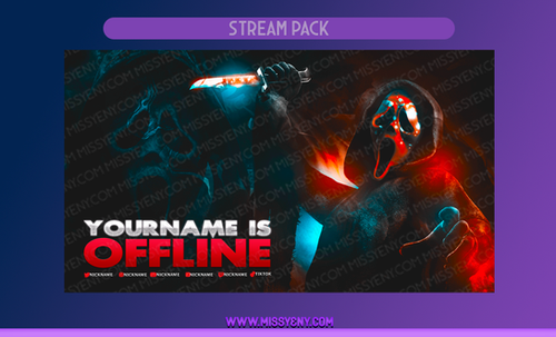 TWITCH STREAM PACK | BLOOD GHOSTFACE | MISSYENYGFX | MissYeny GFX