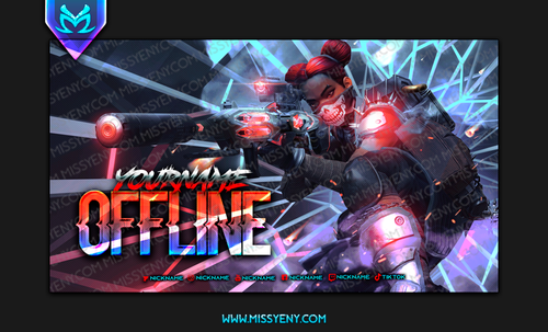 LIFELINE APEX LEGENDS | TWITCH BANNER + OFFLINE SCREEN | MissYeny GFX