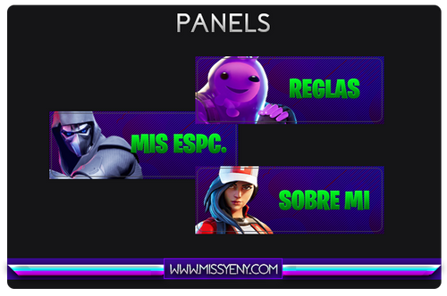 TWITCH PANELS | FORTNITE TEAM -ESPAÑOL | MissYeny GFX
