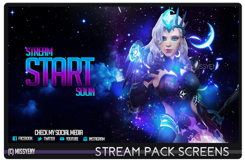 Stream Pack | Atlantic Mercy Overwatch - Screens | MissYeny GFX