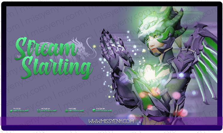 STREAM PACK | DRAGOON MERCY OVERWATCH | MissYeny GFX