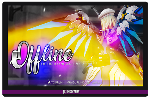 OFFLINE SCREEN PSD FORMAT | OVERWATCH MERCY | MissYeny GFX