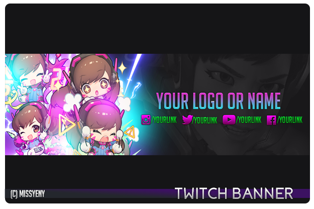 Twitch Banner | DvA Overwatch | MissYeny GFX