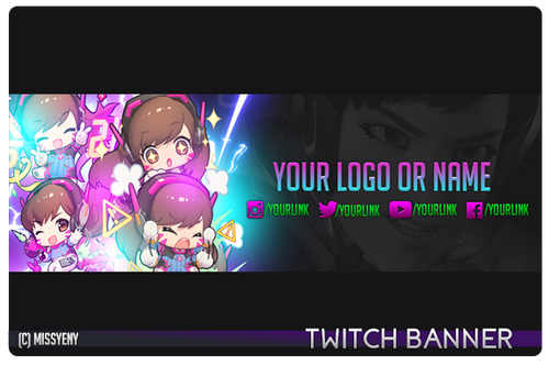 Twitch Banner | DvA Overwatch | MissYeny GFX