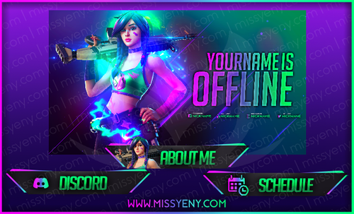 OFFLINE SCREEN AND PANELS | SPLATTERELLA FORTNITE | MissYeny GFX