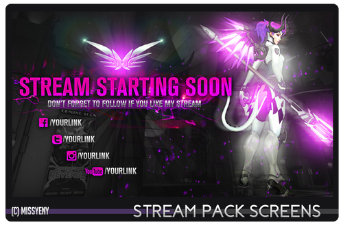 STREAM PACK | IMP MERCY OVERWATCH | MissYeny GFX