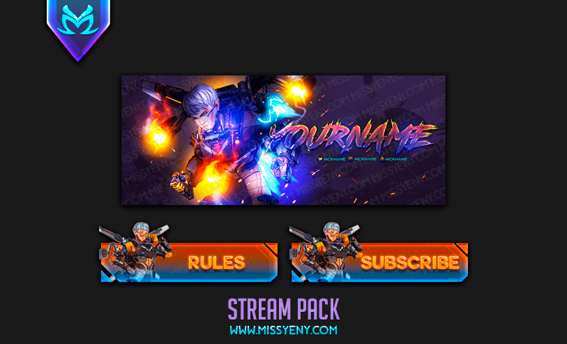 APEX LEGENGS VALKYRIE | TWITCH BANNER, PANELS AND OFFLINE SCREEN ...