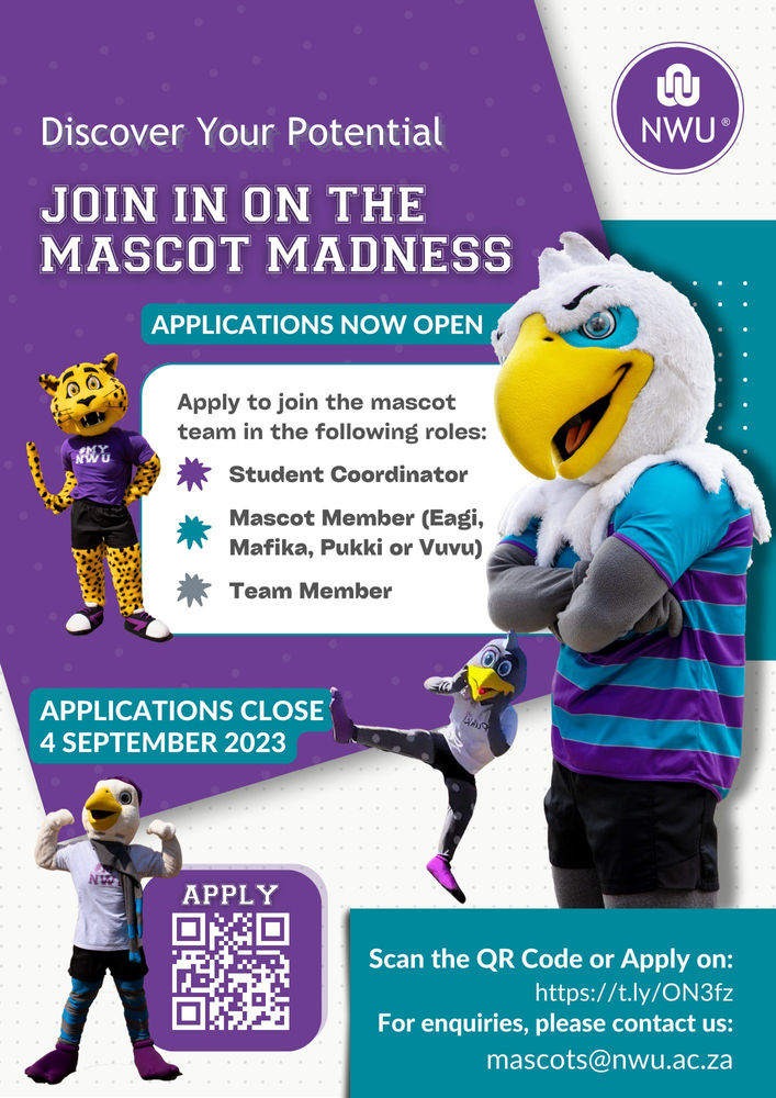 NWU Mascot Committee Application for 2023/24 Now Open: Discover the ...