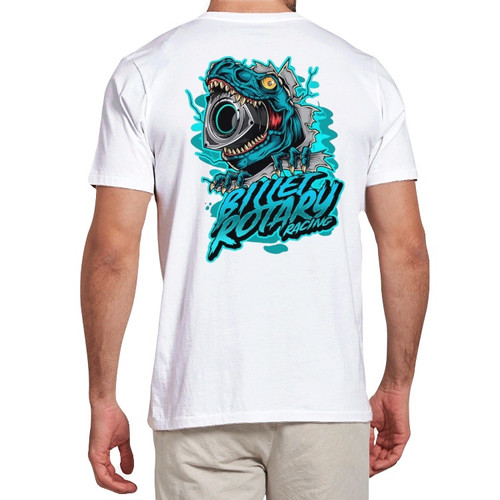 BBR "APEX REX" Men' T-Shirt (White) | billet-rotary-store