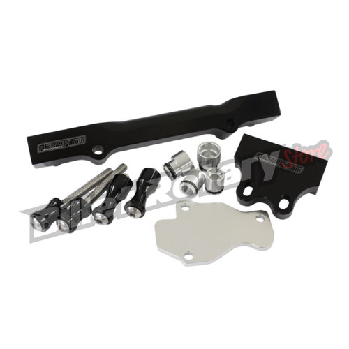 Aeroflow (GEN-2) Fuel Rail Kit (FD) RX-7 (Black) | billet-rotary-store