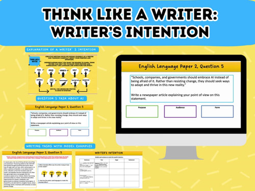 Think Like a Writer: Establishing Your Intention | Happy Teacher Hub