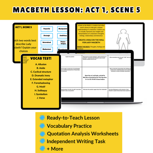 Macbeth: Act 1, Scene 5 | Happy Teacher Hub